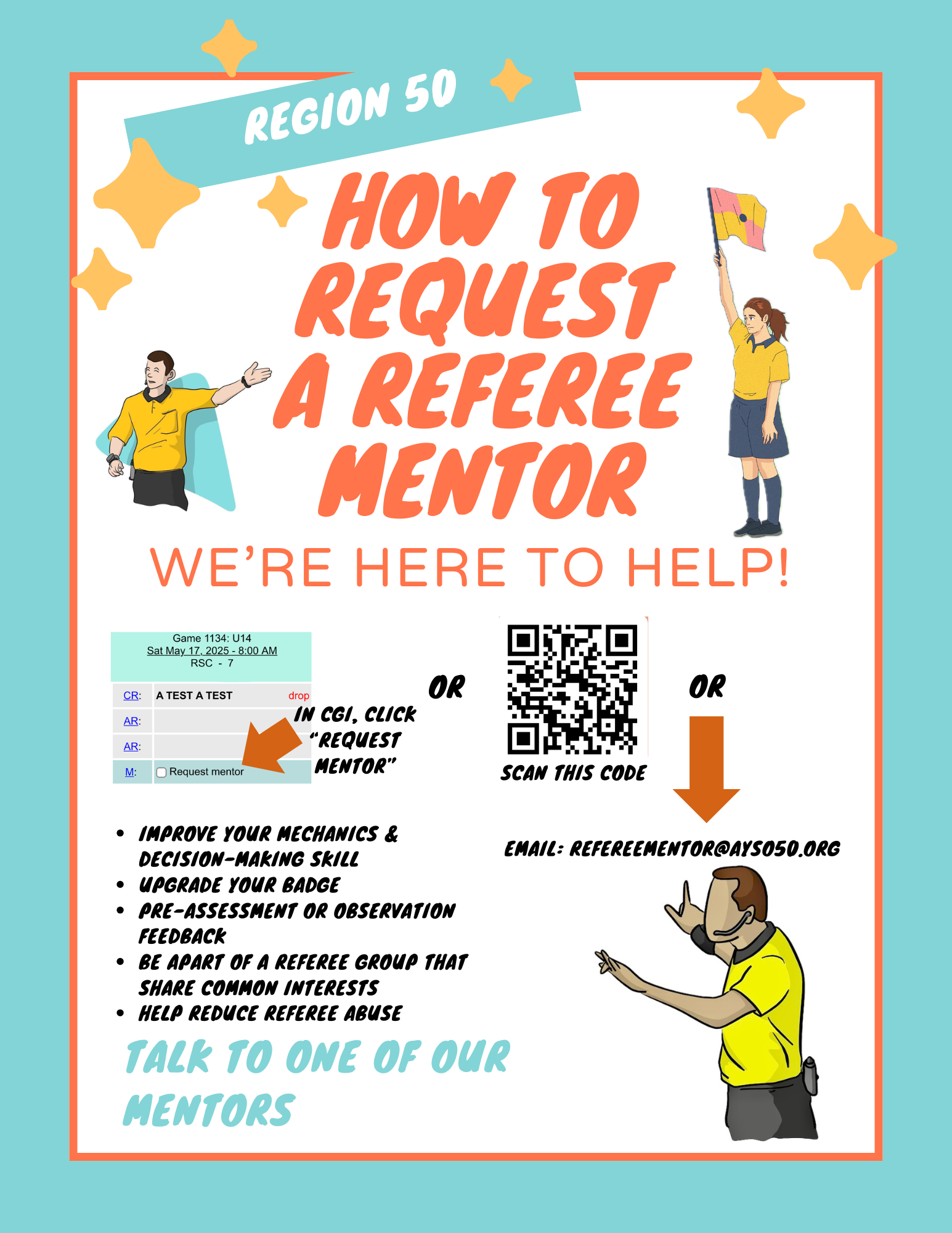 NEW! Referee Mentor Program